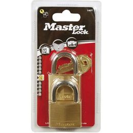 Master Lock - Vorhangschloss 140 eurt Messing, Breite 40 mm, gleichsperrend SB-2