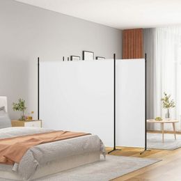 Bonnevie - 4-tlg. Paravent Raumteiler Weiß 698x180 cm Stoff vidaXL