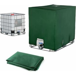 IBC-Wassertankabdeckung, Anti-Staub, Anti-UV, Schutzhülle, Plane, passend für IBC-Tank 1000 l (120 x 100 x 116 cm, grün)