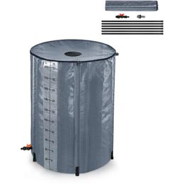 200L Regentonne Faltbare Regenwassertonne Regenwasserfass pvc Wassertank für Gartenbewässerung Regenwassertank mit Hahn und Ablassventil