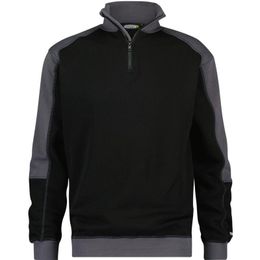 Dassy Basiel Sweatshirt schwarz/zementgrau 3XL 290g - schwarz/zementgrau