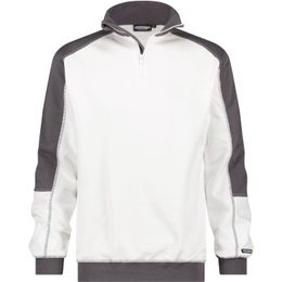 Dassy Basiel Sweatshirt WEIß/ZEMENTGRAU xs 290g - WEIß/ZEMENTGRAU