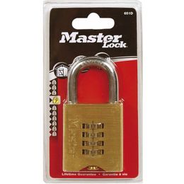 Master Lock - Vorhangschloss 651 eurd Zahlenschloss, 50 mm, Messing sb