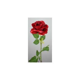 Künstliche Rose 65 cm, rot Kunstblumen Dekoblumen - artfleur