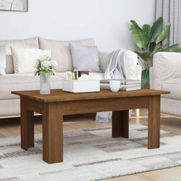 Couchtisch, Beistelltisch, Wohnzimmertisch Braun Eichen-Optik 100x60x42 cm Holzwerkstoff MKW80073 MAISONCHIC