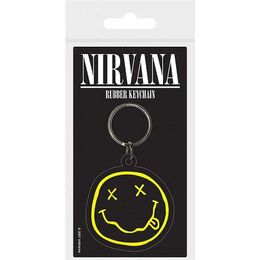 Pyramid - Nirvana Schlüsselanhänger mit Metallring, aus PVC-Gummi.