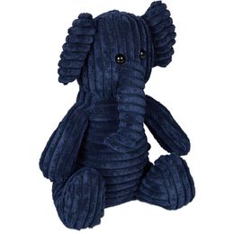 Türstopper Elefant, Stoff mit Sandfüllung, Türpuffer Boden, Deko Türsack Kinder, HxBxT: 27 x 19 x 21 cm, blau - Relaxdays