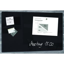 Sigel Glas-Magnettafeln G-Magnetboard schwarz 100x65cm 100,0 x 65,0 cm Tempered Glas, Rückseite Metall schwarz