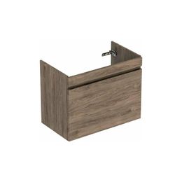 Keramag - Geberit Renova Plan Unterschrank für Waschtisch, mit 1 Schublade, 78,2x60,6x44,6cm, 501909, Farbe: Nussbaum hickory / Folie strukturiert