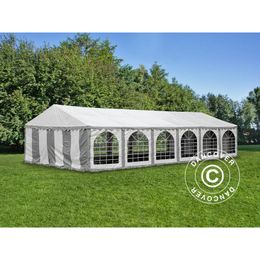 Partyzelt Pavillon Festzelt Dancover Exclusive CombiTents® 6x12m 4-in-1, Grau/Weiß - Weiß / Grau