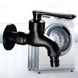 Schwarzer Messing-Wandmontage-Wasserhahn, Badezimmer-Eckwaschmaschine, Outdoor-Garten-Outdoor-Wasserhahn, Toilette