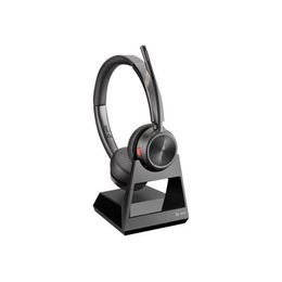 Poly Savi 7220 Office Stereo Headset-System On-Ear mit Basisstation (DECT)