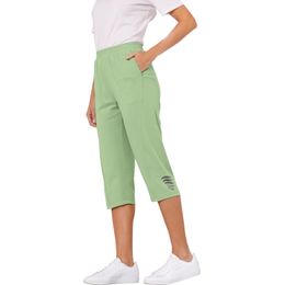 Damen Caprihose mit geschwungenen Seitennähten eucalyptus, Größe 46