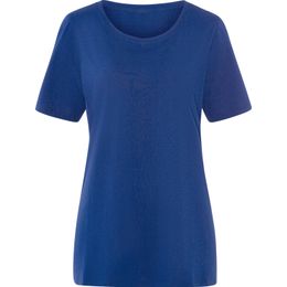 Damen Longshirt im Baumwoll-Modal-Mix royalblau, Gr&ouml;&szlig;e 48