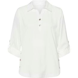 Damen Schlupf-Bluse in b&uuml;gelfreier Cr&ecirc;pe-Qualit&auml;t ecru, Gr&ouml;&szlig;e 44