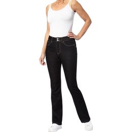 Damen Bootcut-Jeans mit Push up-Effekt black-denim, Gr&ouml;&szlig;e 28