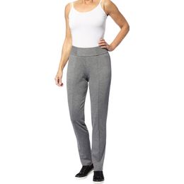Damen Schlupfhose in komfortabler Romanit-Qualit&auml;t steingrau-meliert, Gr&ouml;&szlig;e 40