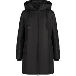 Damen Stark w&auml;rmende Longjacke mit Steppmuster schwarz, Gr&ouml;&szlig;e 40