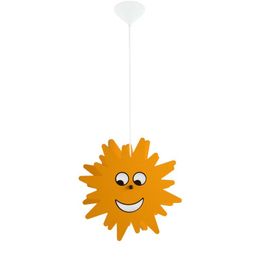 etc-shop - Pendelleuchte Kinderzimmer Sonne Hängeleuchte Sonne Kinderleuchte Hängelampe, Fernbedienung dimmbar, Holz gelb, 1x led 3,5W 320Lm