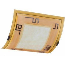 Decken Lampe Ess Zimmer Wand Beleuchtung Leuchte gelb orange Glas Strahler Eglo 87318o