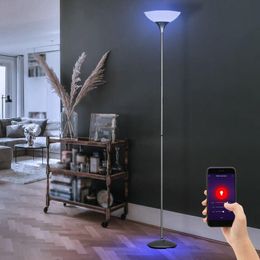 etc-shop - Smart Home Steh Lampe Decken Fluter App-und Sprachsteuerung Leuchte dimmbar im Set inkl. rgb led Leuchtmittel