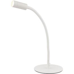 etc-shop - Tischleuchte led Stehlampe Schreibtisch Lampe Strahler mit beweglichem Arm, Metall, weiß gefärbt, 3 Watt, 240 Lumen, h 44,3 cm