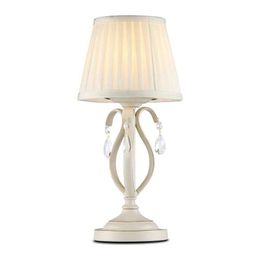 Maytoni Tischlampe Tischleuchte Beistellleuchte Schlafzimmerlampe Metall beige Kristalle