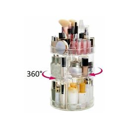 Meditrade GmbH Trade Shop Traesio - transparenter schwenkbarer ständer für kosmetik make-up organizer nagellack