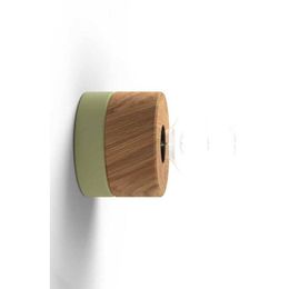 Wandlampe aus Holz mit Kabel und Stecker 0239 almut - Eiche • Grün