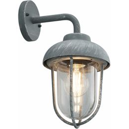 etc-shop - Außen Wand Leuchte alu Strahler Garten Beleuchtung Terrassen Balkon Lampe beton-grau Glas