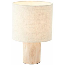 Lampe, Pia Tischleuchte natur, 1x A60, E27, 40W, Holz aus nachhaltiger Waldwirtschaft (fsc) - braun - Brilliant