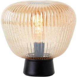 Lampe Kaizen Tischleuchte 24,5cm amber-bernstein/schwarz matt Metall/Kunststoff braun 1x A60, E27, 40 w - braun - Brilliant