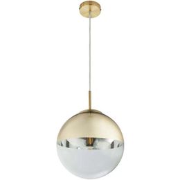 Globo - Design Pendel Decken Lampe Glas Kugel Wohn Ess Zimmer Hänge Leuchte Gold 15856