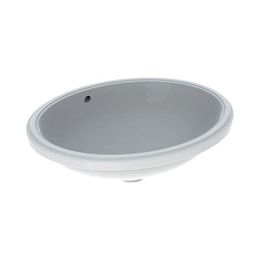 VariForm Unterbauwaschtisch oval, 500x400mm, ohne Hahnloch, mit Überlauf, Farbe: Weiß - 500.753.01.2 - Keramag