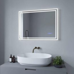 LED Spiegel mit Beleuchtung für Badezimmer 60x80cm ESSENS Typ C Touch Sensor Dimmbar Spiegelheizung Kaltweiß 6400K Warmweiß 3000K