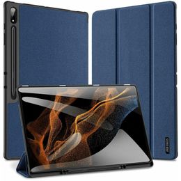 Domo Hartschale mit Smart Sleep und integrierter Standfunktion kompatibel mit Samsung Galaxy Tab S9 Blau - Dux Ducis