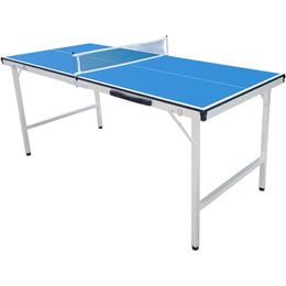 Cougar - Tischtennisplatte Mini 1500 Klappbar in Blau Indoor klappbarer & tragbarer Tischtennistisch Ping Pong Tisch für Kinder & Erwachsene 150 x 67