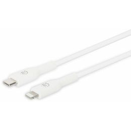 USB-Daten/Ladekabel, 1 m, weiß - Manhattan