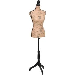 Bonnevie - Damenbüste Schneiderpuppe Büste Torso Angezogen Mannequin Jute vidaXL925794