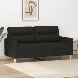 2-Sitzer-Sofa，Sofas gerade Schwarz 140 cm Stoff vidaXL