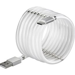Renkforce - USB-Kabel usb 2.0 usb-a Stecker, usb-c® Stecker 2.00 m Weiß vergoldete Steckkontakte TO-68