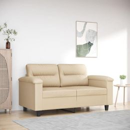 Bonnevie - 2-Sitzer-Sofa Creme 120 cm Mikrofasergewebe vidaXL514506