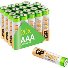 Super Micro (AAA)-Batterie Alkali-Mangan 1.5 v 20 St. - Gp Batteries