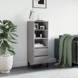 Sideboard Highboard für Wohnzimmer - Schrank Kommode Anrichte Grau Sonoma 40x36x110 cm Holzwerkstoff -FV80854