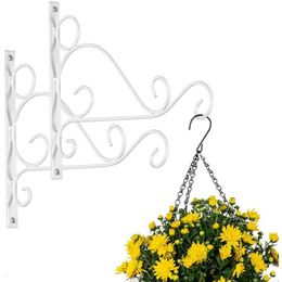 Minkurow - Parts Blumenampel-Halter, Metall-Pflanzenhalter, Eisen-Wandlaternenhalter, Garten-Hängehaken zum Aufhängen von Vogelhaus-Laternen,