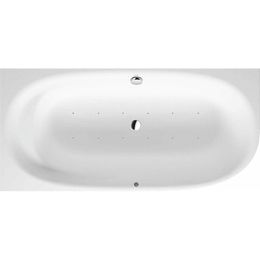 Duravit - Whirlpool Cape Cod 1900 x 900 mm, Ecke links, eine Rückenschräge, nahtlose Verkleidung, Gestell, Ab- und Überlaufgarnitur, Air-System