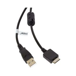 Usb Datenkabel (Typ a auf MP3 Player) Ladekabel kompatibel mit Sony Walkman NWZ-S638F MP3 Player - schwarz, 150cm - vhbw
