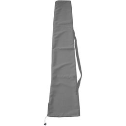 HHG Schutzhülle für Sonnenschirm bis 3x4m, Cover Abdeckhülle inkl. Kordelzug anthrazit - grey
