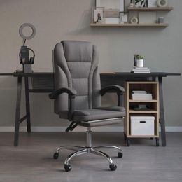 vidaXL - Kantoorstoel verstelbaar kunstleer grijs