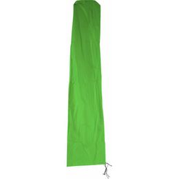 HHG Neuwertig] Schutzhülle Carpi für Marktschirm bis 5m, Abdeckhülle Cover mit Reißverschluss grün - green